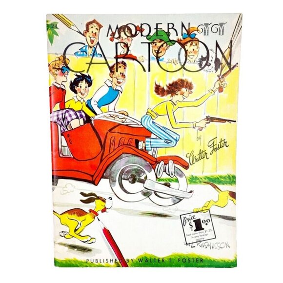 Vintage | Art | Vintage Modern Cartoon Walter Foster Art Animation How ...